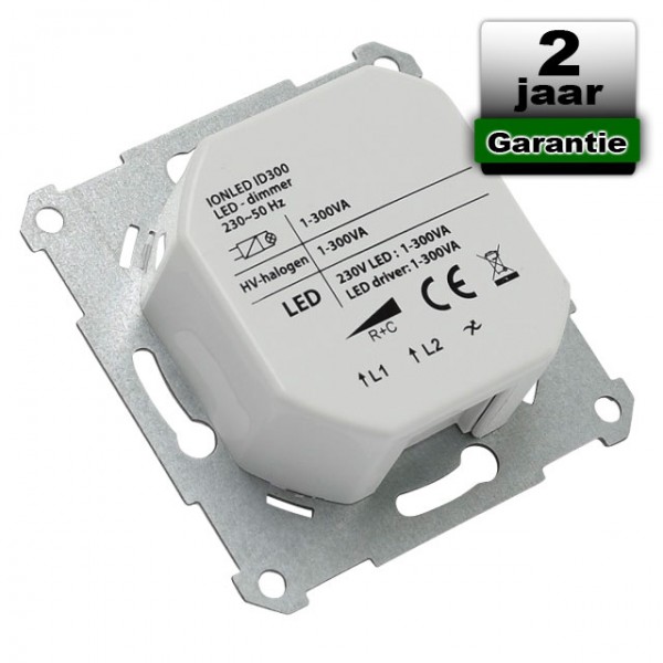 Inbouw LED Dimmer 230V 300W 4/6mm As Fijnafstelling